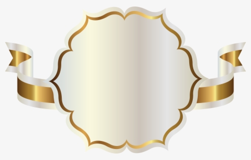 White Label With Gold Ribbon Png Clipart - Illustration , Free ...
