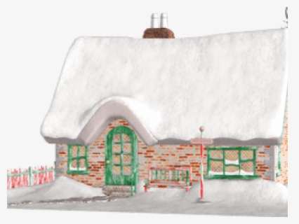 Cottage Clipart Winter - Winter Scene Clipart Black And White , Free ...