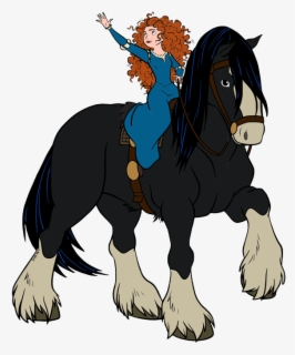 Riding Angus Merida, - Brave Merida And Horse , Free Transparent ...