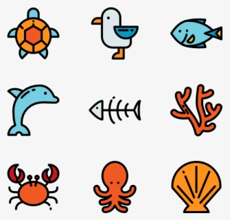 Icon Packs Vector - Kehidupan Laut , Free Transparent Clipart - ClipartKey
