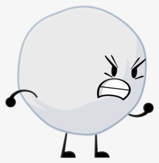 Svg Black And White Snowball Clipart January Snow - Bfdi Bfb Flower ...