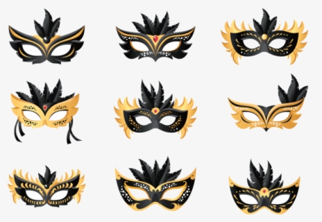 Masquerade Ball Icons Vector - Baile De Mascaras Vetor Png , Free ...