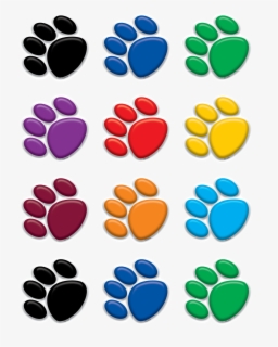 Colorful Paw Prints Clip Art , Free Transparent Clipart - ClipartKey