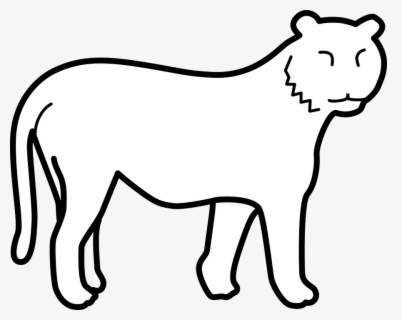 Tiger Blank No Stripes Outline White Stand Watch - Tiger Without ...