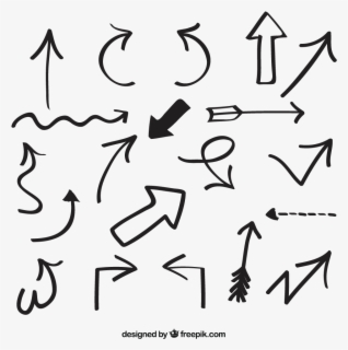 Drawn Arrow Calligraphy - Transparent Background Hand Drawn Arrow ...
