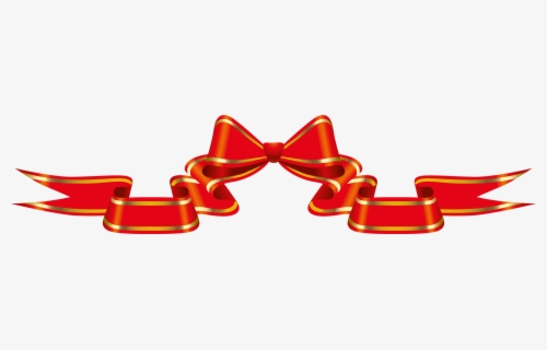 Red With Png Picture - Bow Ribbon Banner Clipart , Free Transparent ...
