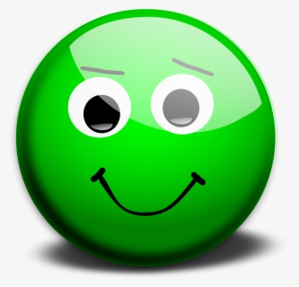 Happy Face - Green Smiley Face Emoji , Free Transparent Clipart ...