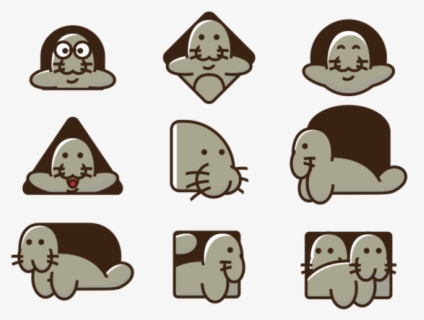 Manatee Vector Icons - Icono Vector Manati , Free Transparent Clipart ...