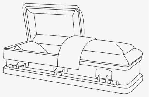 Transparent Coffin Clipart - Draw A Funeral Casket Step , Free ...