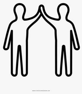 High Five Coloring Page , Free Transparent Clipart - ClipartKey