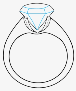 How To Draw Diamond Ring - Draw An Engagement Ring , Free Transparent ...