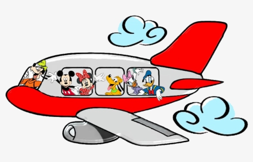 Mickey Mouse In An Airplane , Free Transparent Clipart - ClipartKey