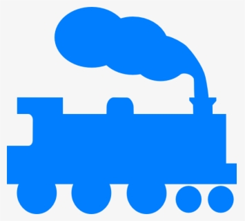 Blue Train Silhouette Clip Art At Clker - Cartoon Clipart Simple Train ...
