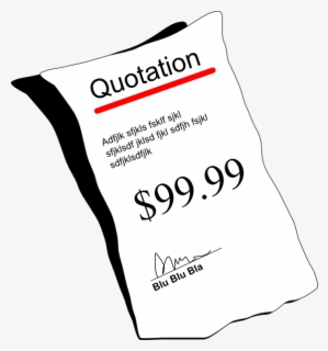 Clip Art Quotation Template - Sample Price Quotation Chart , Free ...
