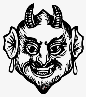 Net » Clip Art » Devil Head Svg - Black And White Devil Illustration ...
