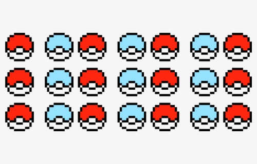 8 Bit Pokeball - Circle , Free Transparent Clipart - ClipartKey
