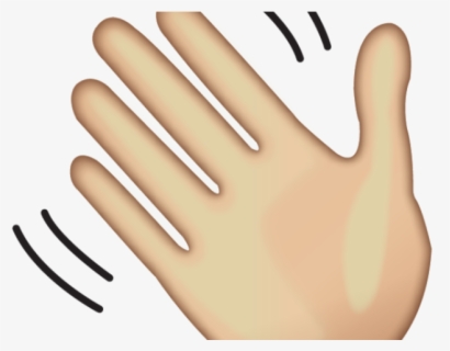 Hand Emoji Clipart Open - Hand Wave Transparent Background , Free ...
