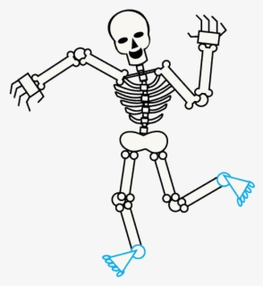 How To Draw Skeleton - Cartoon , Free Transparent Clipart - ClipartKey