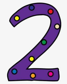 Numbers Clipart Clip Art - Blue Polka Dot Number 2 , Free Transparent ...