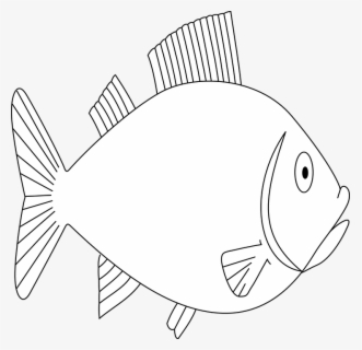 Free Fish Outline Clip Art with No Background - ClipartKey