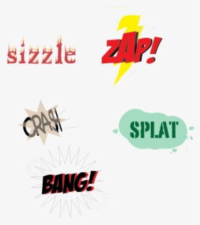 Clip Art Comic Book Onomatopoeia - Summer Sizzle , Free Transparent ...