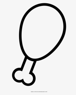 Chicken Leg Coloring Page - Chicken Leg Outline Png , Free Transparent ...