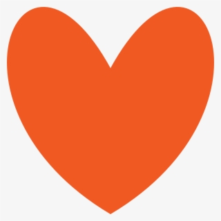 Orange Color Heart Shape , Free Transparent Clipart - ClipartKey