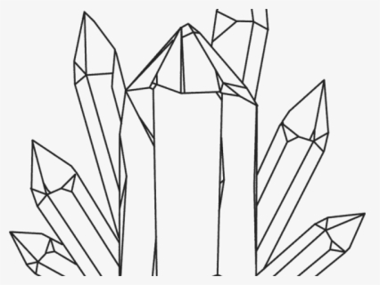 Drawn Crystal Shading - Crystal Line Art Transparent , Free Transparent ...