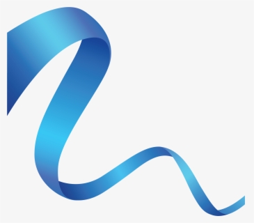 Blue Ribbon Wave - Blue Ribbon Line , Free Transparent Clipart - ClipartKey