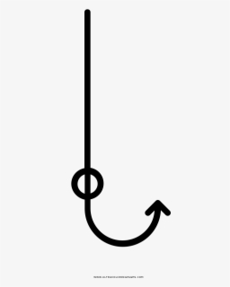 Fishing Hook Coloring Page - Line Art , Free Transparent Clipart ...