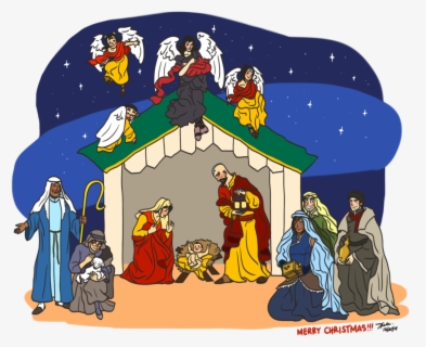 Manger Clipart Christmas Day Service - Christmas Story Clip Art , Free ...
