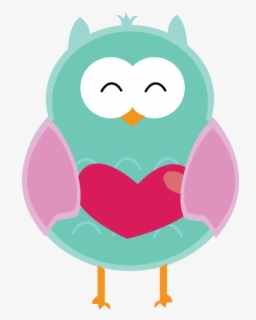 Pink,owl,heart - Heart Owl Clipart , Free Transparent Clipart - ClipartKey