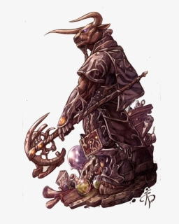 Minotaur Wizard - D&d Minotaur Character Art , Free Transparent Clipart ...