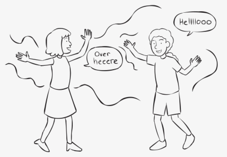 Two People Excited To Greet One Another In Energiser , Free Transparent ...