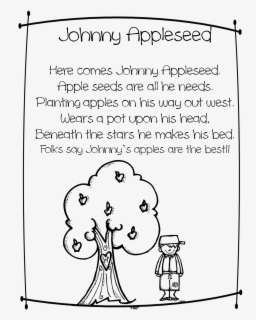 Download Poem Clipart Johnny Appleseed - Johnny Appleseed Day Coloring ...