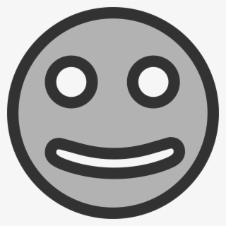 This Free Clipart Png Design Of Smiley Face Clipart - Transparent Grey ...