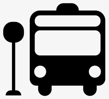 Stop Sign Clipart Black And White - Bus Stop Icon Png , Free ...
