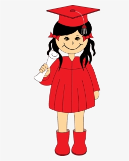Get Creative With This Free Kids Clip Art - Red Graduation Gown Clipart ...