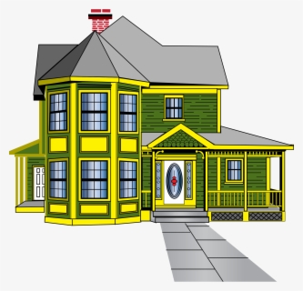 Home Clipart Animated - Green And Yellow House , Free Transparent ...