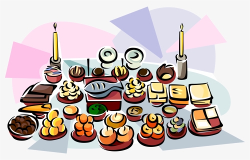 Feast Clipart Big Feast - Cartoon Plate Of Food , Free Transparent ...