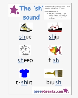 Word Beginning Sounds Worksheet - Sh Sounds , Free Transparent Clipart ...