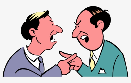 Vector Illustration Of Heated Argument Between Two - 2 Men Arguing ...