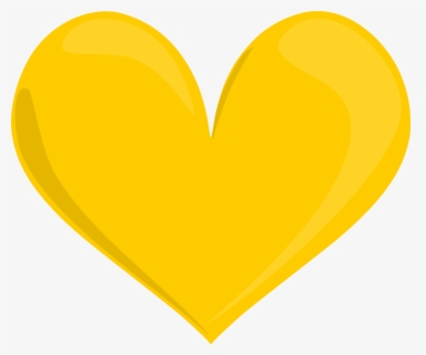 Transparent Softball Heart Clipart - Yellow Heart On Transparent ...