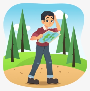 Clipart Map Lost Map - Men Looking At Map Animated , Free Transparent ...