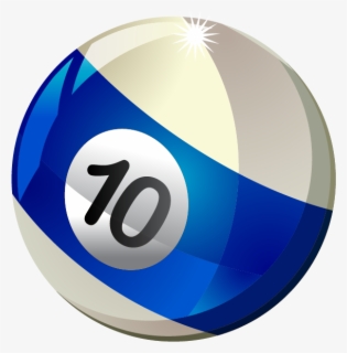 Billiards Clipart 10 Ball - Billiard Ball 10 Vector , Free Transparent ...
