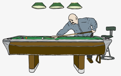 Pool Clipart Drawing - Man Shooting Pool Drawing , Free Transparent ...