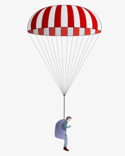 Transparent Parachute Png - Skydiver Cartoon With Transparent ...