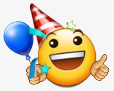 Birthday Smiley Faces Clip Art - Transparent Emoji Birthday Png , Free ...