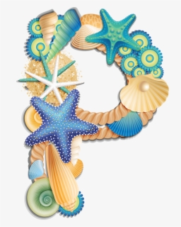 Shells Clipart Beachy - Beach Alphabet Letters P , Free Transparent ...
