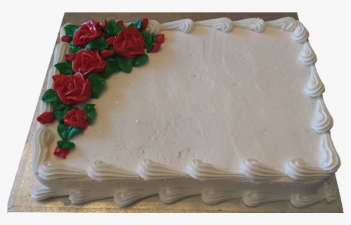 Transparent Red Roses Border Png - Red Rose Cake Rectangle , Free ...
